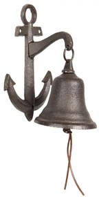 Litinový zvonek s kotvou – 14x10x22 cm
