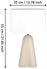 Eglo 390365 - Stolní lampa TOLLERIC 1xE27/40W/230V béžová