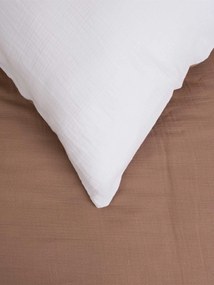 MK Lůžkoviny Mušelínový povlak na polštář 40 x 60 cm -  Alexia Duo hnědá/krémová