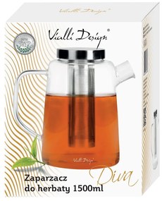 Skleněná čajová konvice Vialli Design, 1,5 l