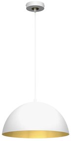 Závěsné svítidlo Beta, 1x zlaté/bílé kovové stínítko, (fi 35cm), w