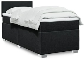 Box spring postel s matrací černá 100 x 200 cm textil 3285794