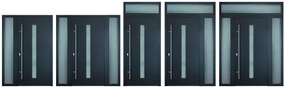 Hliníkové vchodové dveře FM Turen Premium P90 M20 BLACKLINE černá RAL7005 Orientace dveří: Levé, otevírání dovnitř, Standardní rozměr dveří včetně rámu: 100 cm x 200 cm - vnější rozměr rámu