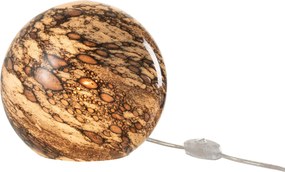 Šedá skleněná mramorovaná stolní lampa Dany - 22*20*18 cm/ E14