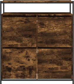 Botník se 4 výklopnými zásuvkami kouřový dub 100 x 34 x 112 cm 3214415