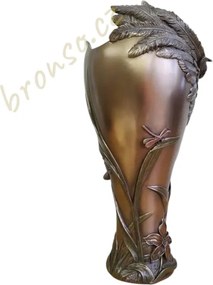 Dekorativní váza s volavkou – bronzovaná socha ptáka, Veronese AN10170V4