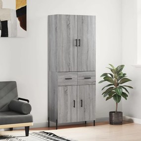 Skříň highboard šedá sonoma 69,5 x 34 x 180 cm kompozitní dřevo,  3198159