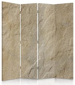 Ozdobný paraván, Pískovec - 145x170 cm, čtyřdílný, klasický paraván