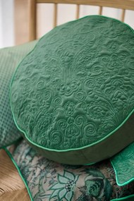 Pip Studio dekorační polštář Quilty/Suki  ∅ 40cm. zelený (dekorační polštářek s výplní)