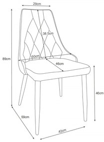 Set čtyř jídelních židlí SJ.054 černé