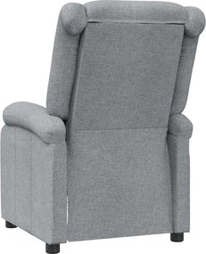 Masážní křeslo světle šedé textil 340936