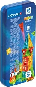 GEOMAG Magnetická stavebnice Magnetic Tiles Gems Mini / 26 dílků / Ple