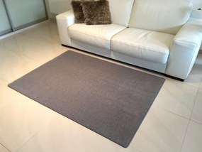Vopi | Kusový šedý koberec Eton - 1 m2 s obšitím
