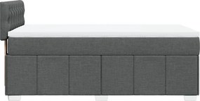 Box spring postel s matrací tmavě šedá 80 x 200 cm textil 3289203