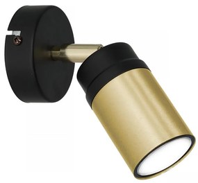 Luminex | Nástěnné bodové svítidlo NEST 1xGU10/8W/230V černá/mosaz | LU1794