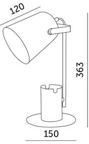 Stolní lampa ROLIG 1xE27/25W/230V černá