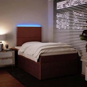 Box spring postel s matrací růžová 120x190 cm samet 3294585