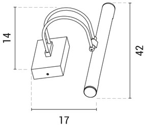 LED Obrazové svítidlo LED/9W/230V 3000K 42 cm chrom