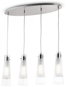 Ideal Lux 023038 lustr Kuky Clear 4x40W|E27