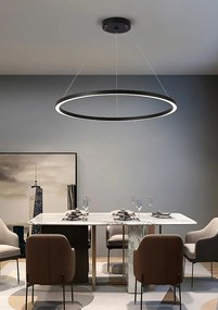 Immax NEO FINO Smart závěsné svítidlo 1 kruh, 80cm, 60W, černé, Zigbee 3.0