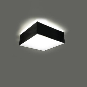Stropní svítidlo Horus, 1x černé plastové stínítko, (bílý plast), (25 cm)