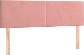 Box spring postel s matrací růžová 140x190 cm samet 3141184