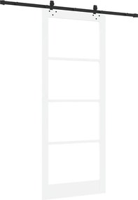 Posuvné dveře ORKDAL 93 x 232 cm Masivní borové dřevo a sklo 3332208