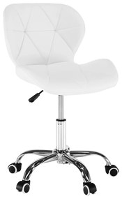 Kancelářská židle ARGUS NEW ekokůže bílá, kov chrom