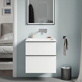 Koupelnová skříňka LAVOA 60 cm s umyvadlem z minerálního odlitku CREAM