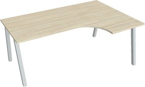 Kancelářský stůl Ergo levý Hobis UEA 180060L, deskaakát, černá černá