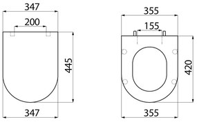 Canakcilar Ceramic  Creavit Paula WC sedátko slim Soft Close plast černá mat KC0903.01.2100E
