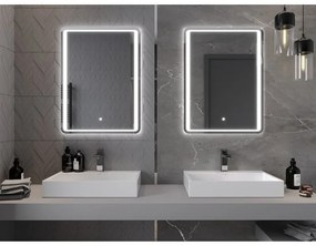Mexen Zusa podsvícené koupelnové zrcadlo 60 x 80 cm, LED 6000K, ventilátor - 9808-060-080-611-00