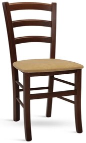 Židle VENEZIA s čalouněným sedákem Odstín: Buk, Látky: MICROFIBRA terracotta 211