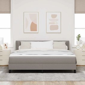 Postel s boxspringem s čelo Taupe 200 x 180 cm textil 3341122