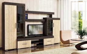 Casarredo - Komfort nábytek Obývací stěna, sestava HERMES wenge/dub sonoma