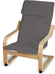 Sedák na dětské křeslo IKEA Poäng barva šedá látka pletený vzor