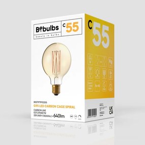 creative cables LED zlatá žárovka C55 Carbon G95 7W E27 stmívatelná 2700K