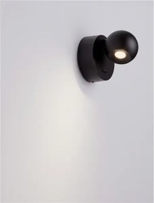 LED černé nástěnné svítidlo Sfera