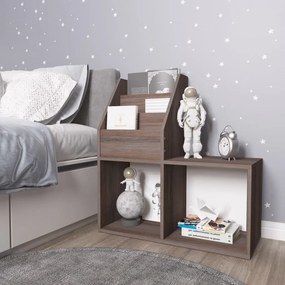 Dětský regál na časopisy šedý dub sonoma 71x30x78,5 cm kompozit 339519