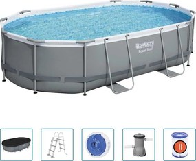 Bestway Power Steel Bazénový set oválný 488 x 305 x 107 cm [92818]