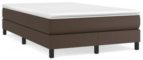 vidaXL Box spring postel hnědá 120 x 200 cm umělá kůže