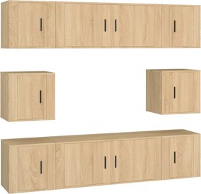 8dílný set TV skříněk dub sonoma kompozitní dřevo 3188673