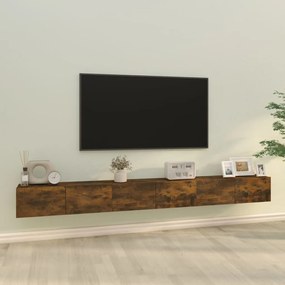 3dílný set TV skříněk kouřový dub kompozitní dřevo - Default Title