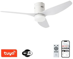 ZEVENTI - LED Stropní ventilátor PADUA LED/18W/230V Wi-Fi Tuya bílá + DO
