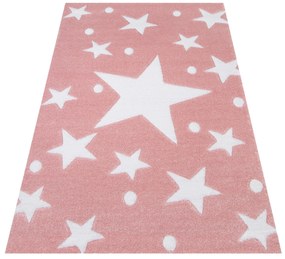 Family F.  Růžový kusový koberec hvězdy / hvězda různé rozměry Rozměr: 120x170cm