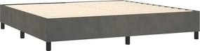 Box spring postel s matrací tmavě šedá 200x200 cm samet 3143284