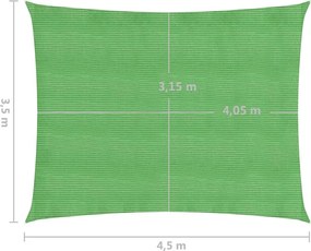 vidaXL Stínící plachta 160 g/m² 3,5 x 4,5 m HDPE [311296] Barva: Tmavě zelená