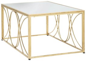 Designový konferenční stolek Parsons 90 cm stříbrný / zlatý