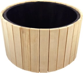 AMADEA Dřevěný designový obal s plastovou nádobou uvnitř, 64x64x35 cm