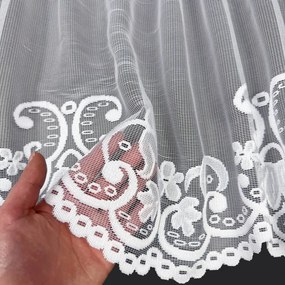 Vitrážová žakárová záclona 7457, výška 40 cm, metráž